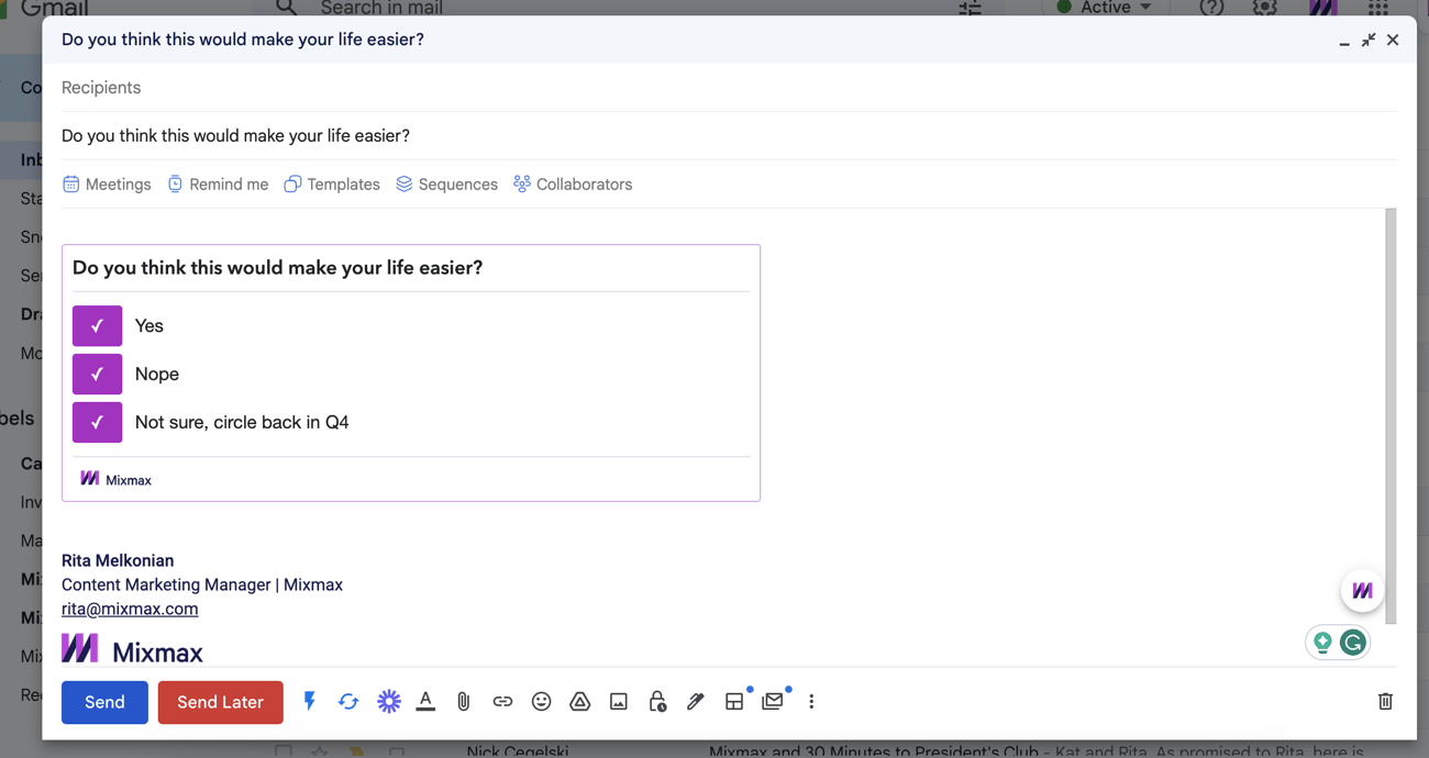 Cold Email Call to Action Examples that Actually Get Answered | Mixmax